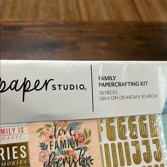 paper studio | Design | New Paper Studio Family Vintage Image Gold Alpha Stickers Dies 2x12 ...